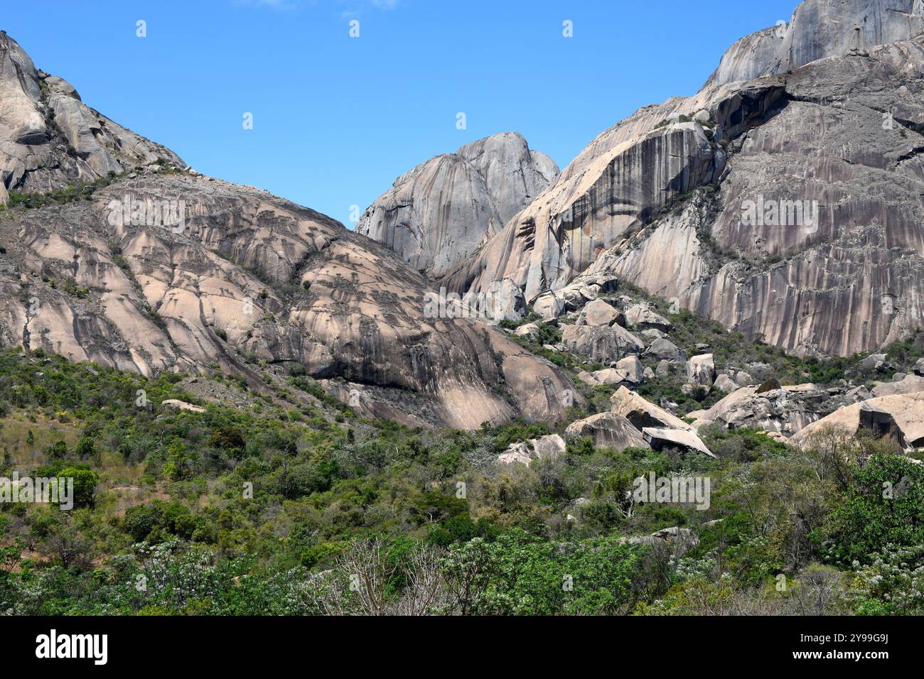 Anja Community Reserve. Granite mountain (granitic batholith) and ...