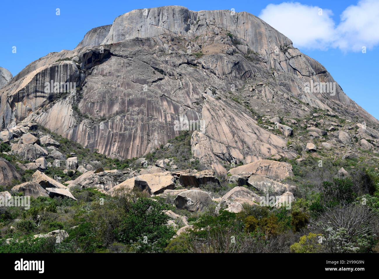Anja Community Reserve. Granite mountain (granitic batholith) and ...