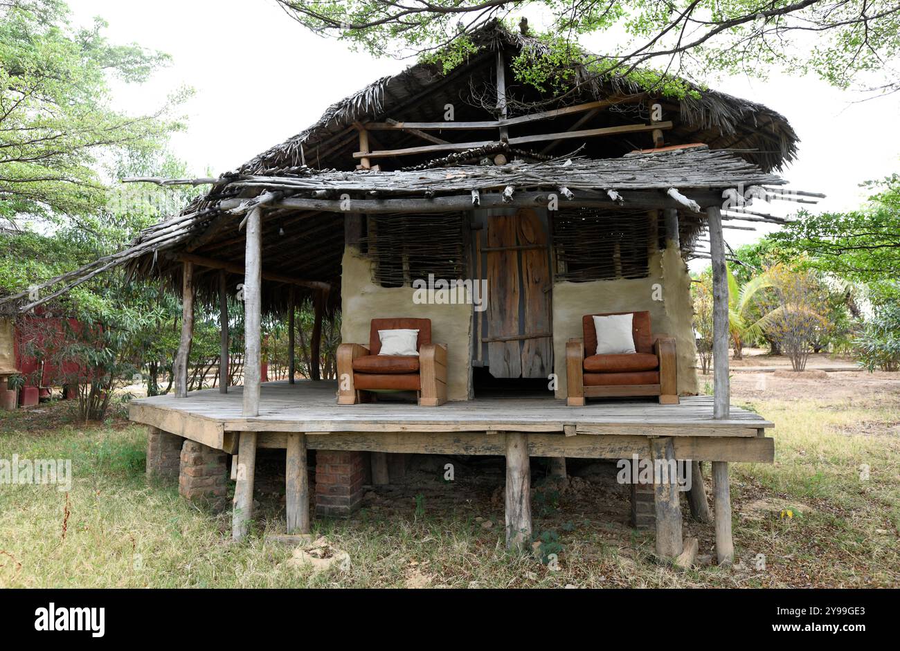 Iharana Bush Camp. Cottage. Sava region, Madagascar Stock Photo - Alamy