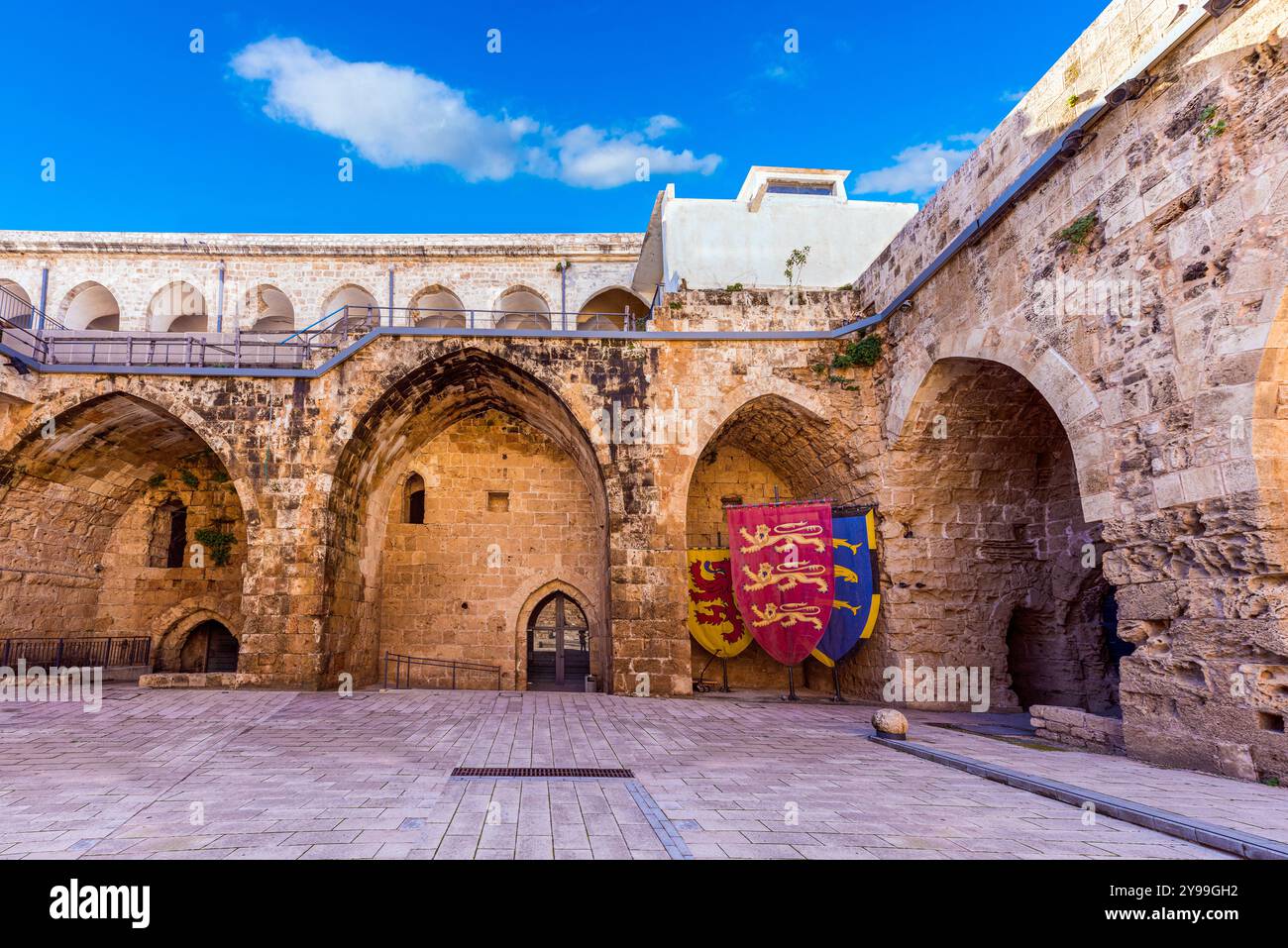 The central courtyard in the Hospitallerian citadel, fortress of the ...