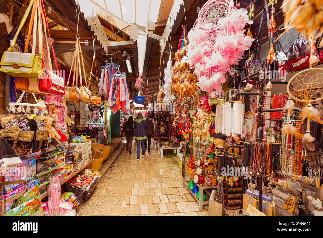 The Arabic suq in the historic old city of Akkon, Israel., Middle East ...