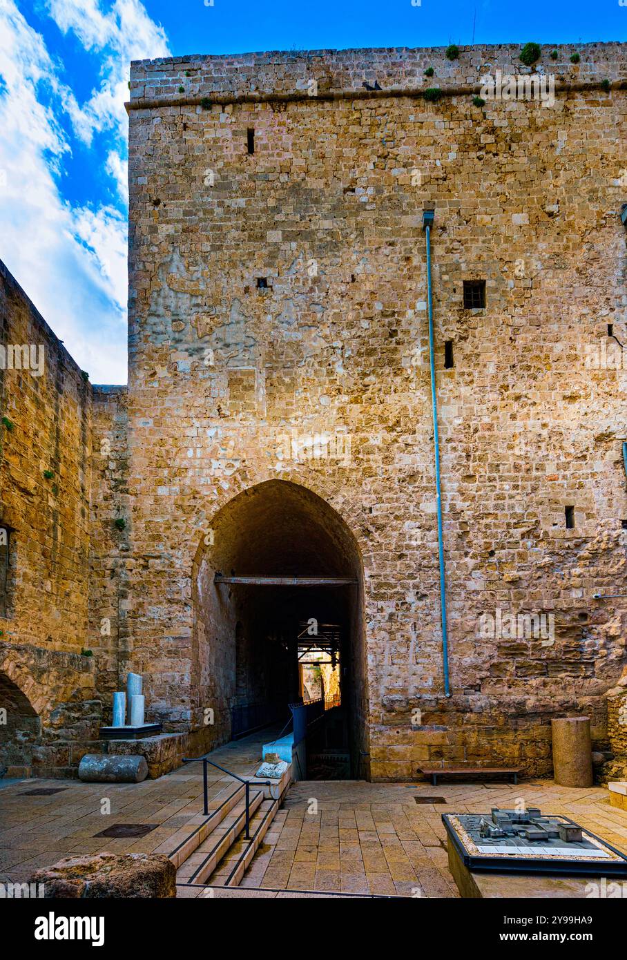 Hospitallerian citadel, fortress of the Crusaders in Akko, Northern ...