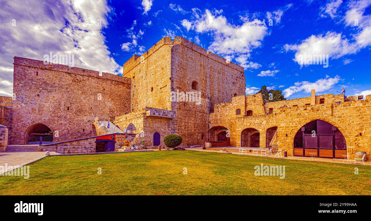 Hospitallerian citadel, fortress of the Crusaders in Akko, Israel ...