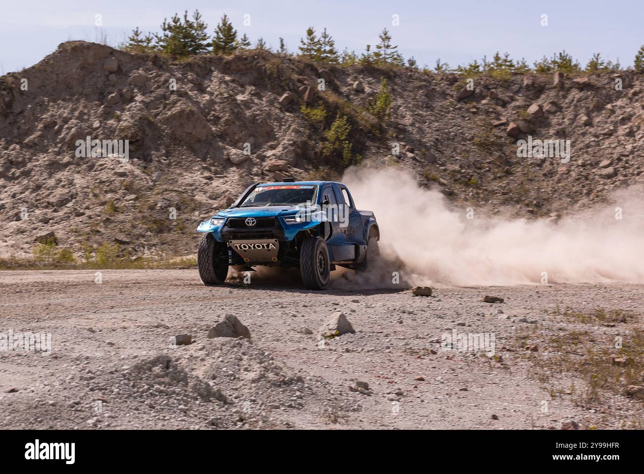 Toyota Hilux Dakar going sideways Stock Photo - Alamy