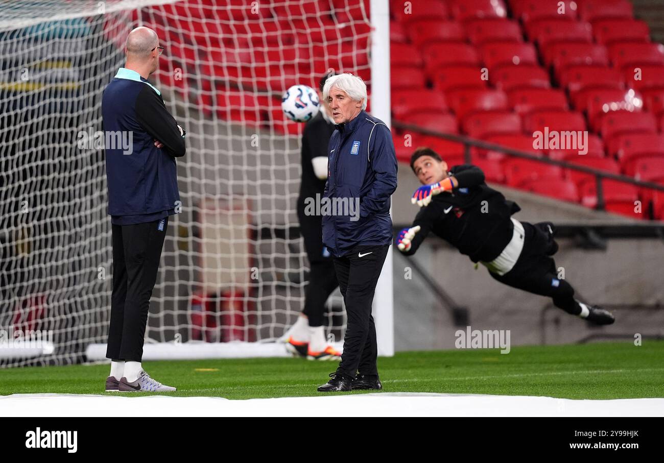Greece manager Ivan Jovanovic during a training session at Wembley ...