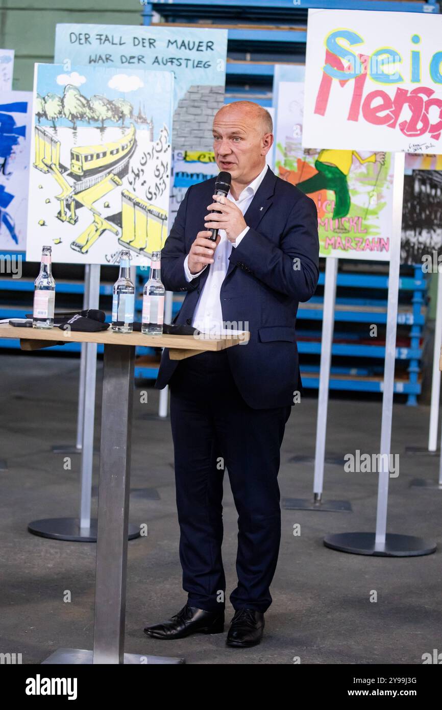 Der Regierende Bürgermeister Kai Wegner während der Vorstellung des Rahmenprogramms für die ...