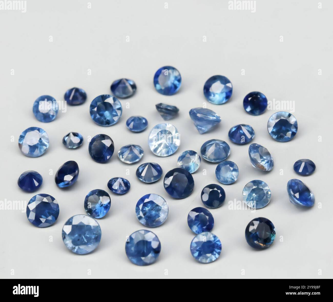 A Stunning Array of Blue Gemstones Showcasing Various Cuts and Shades ...