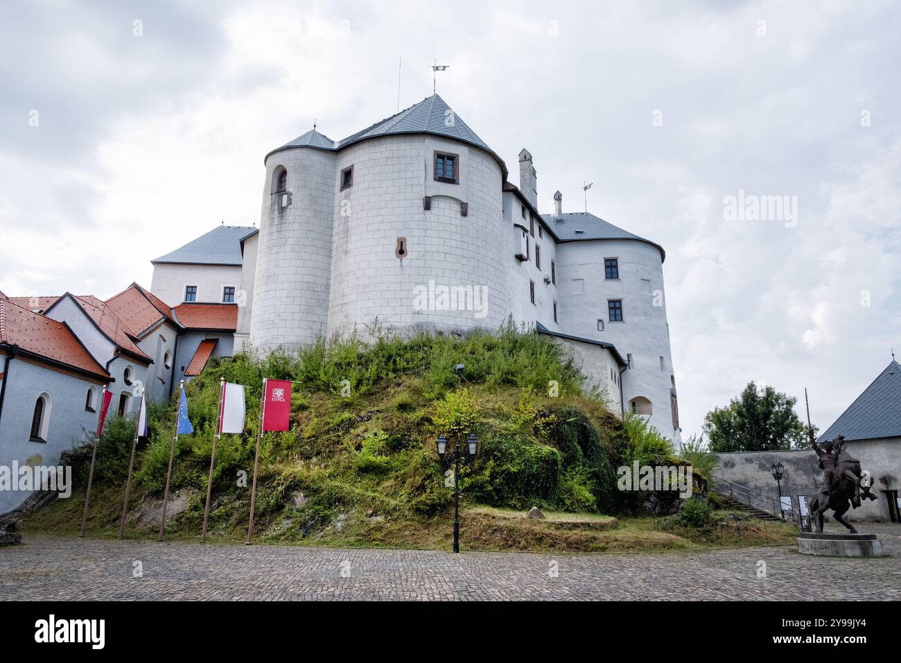 Famous Lupca castle in Slovak republic. Travel destination. Cultural ...