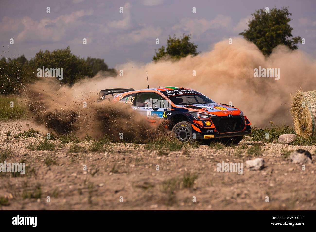 Hyundai WRC going sideways Stock Photo - Alamy