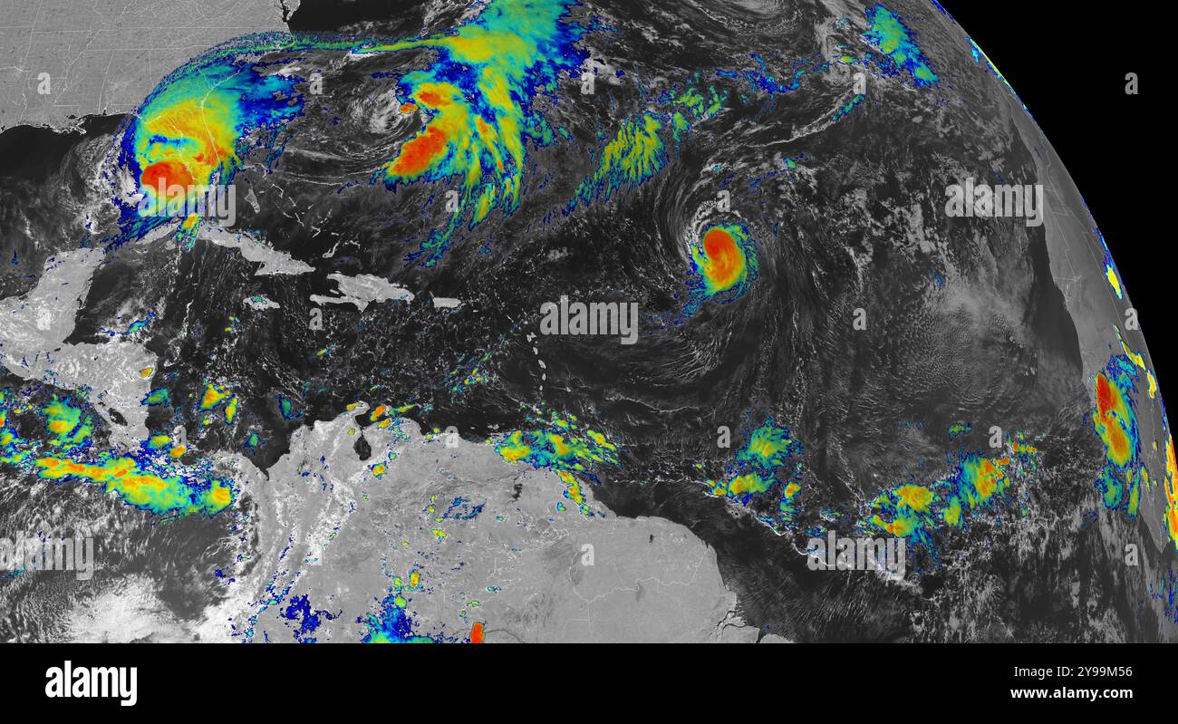 October 9, 2024, Gulf of Mexico, USA: Hurricane Milton is progressing ...