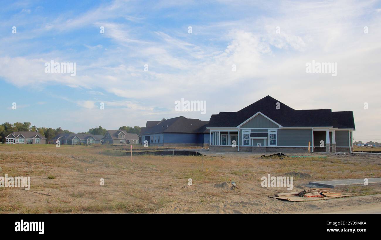 A home building boom leads to new home construction in the suburbs in ...