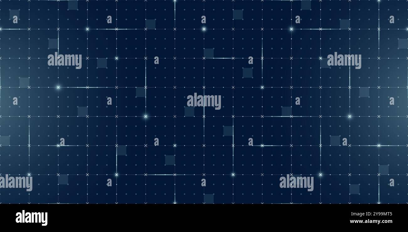 VR HUD futuristic cross shaped grid interface. Seamless intersecting lines head up display ...