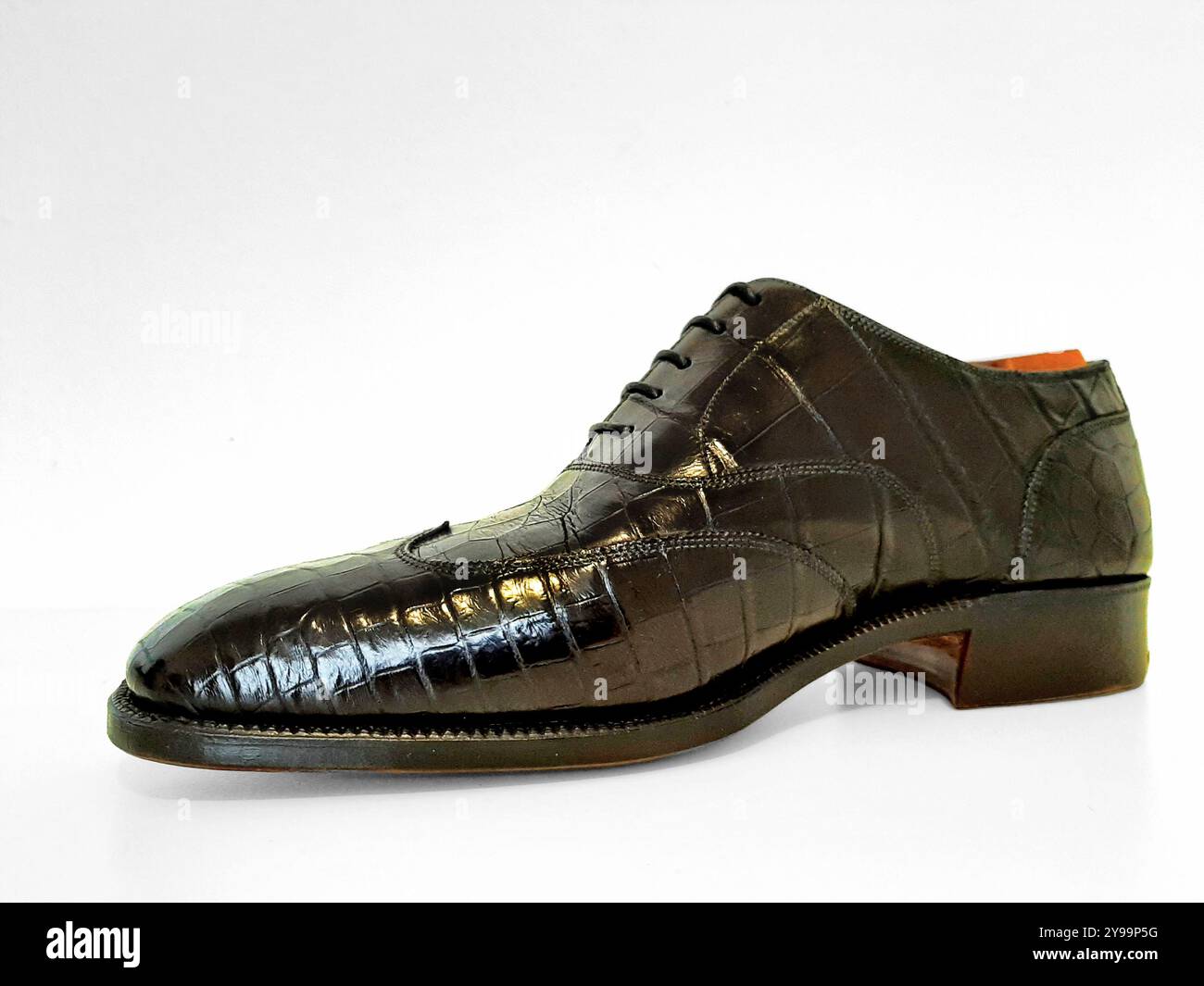 Premium British Handmade Bespoke Black Crocodile Shoes. Nile crocodile ...