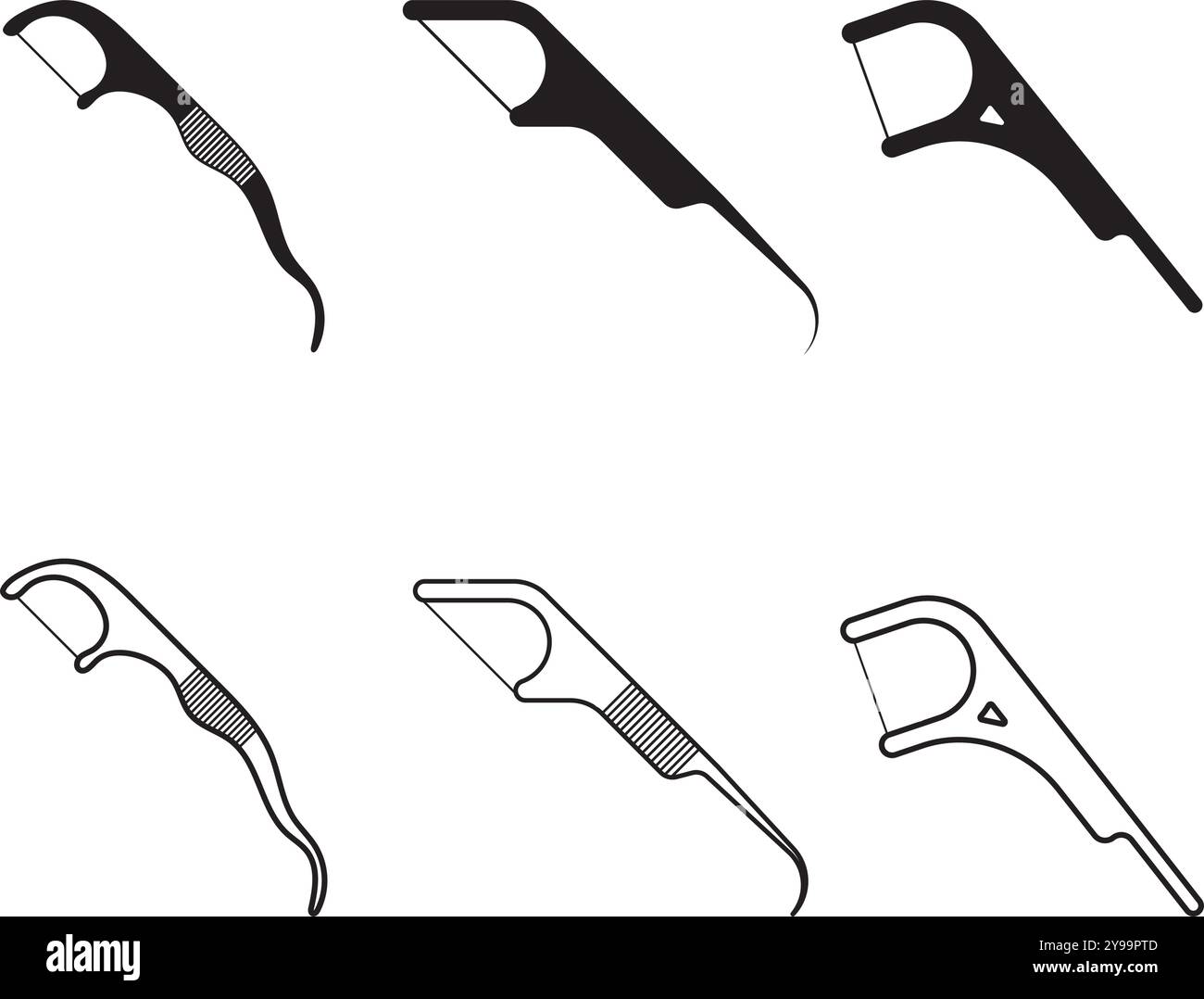 Dental Flossing Tool Icon,Illustration Design Stock Vector Image & Art ...