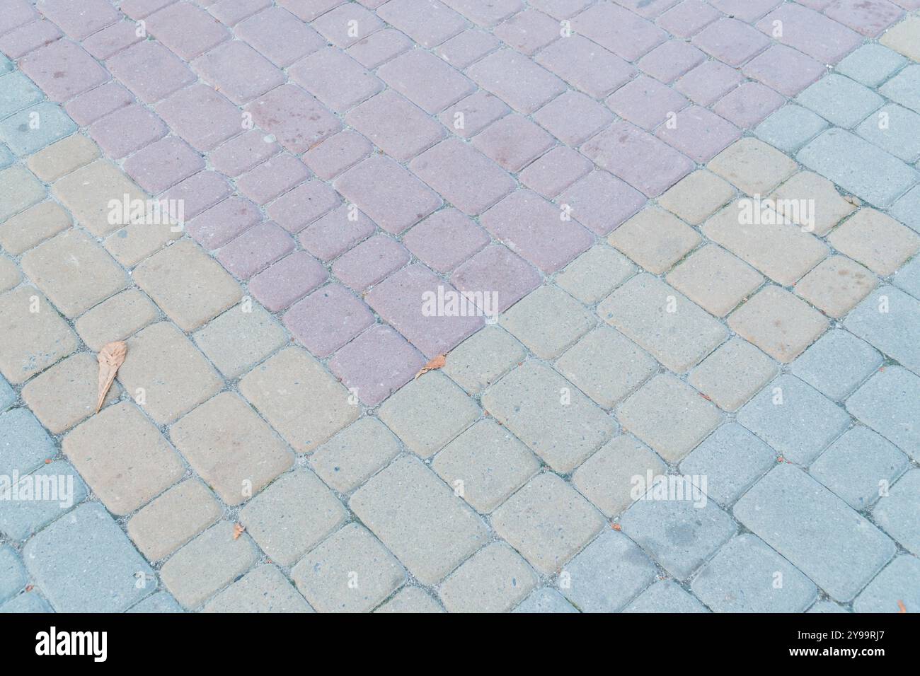 Mosaic Pavement with Soft Pastel Colors and Textured Surface Stock ...