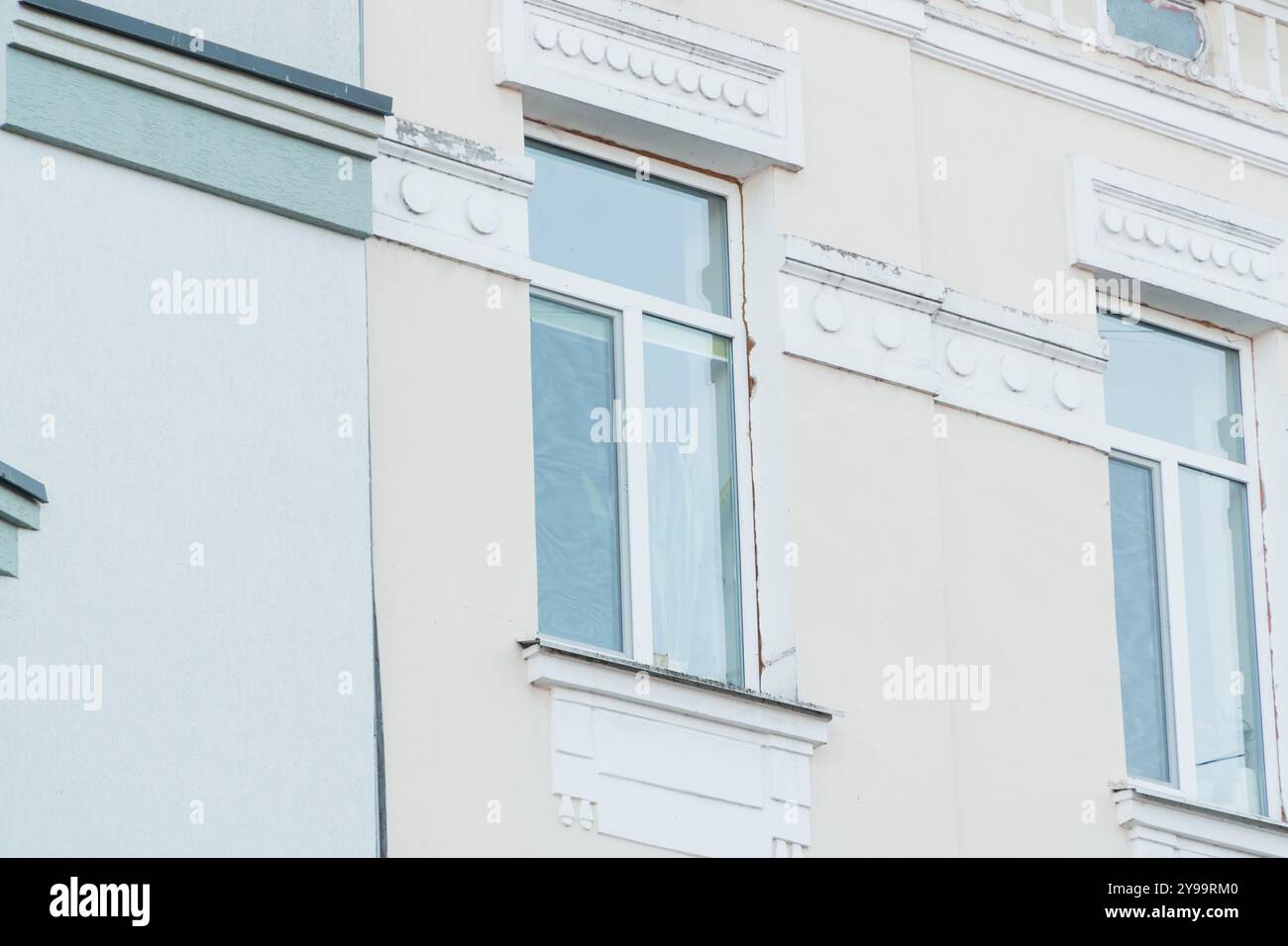 Elegant Urban Architecture with Decorative Window Frames Stock Photo ...
