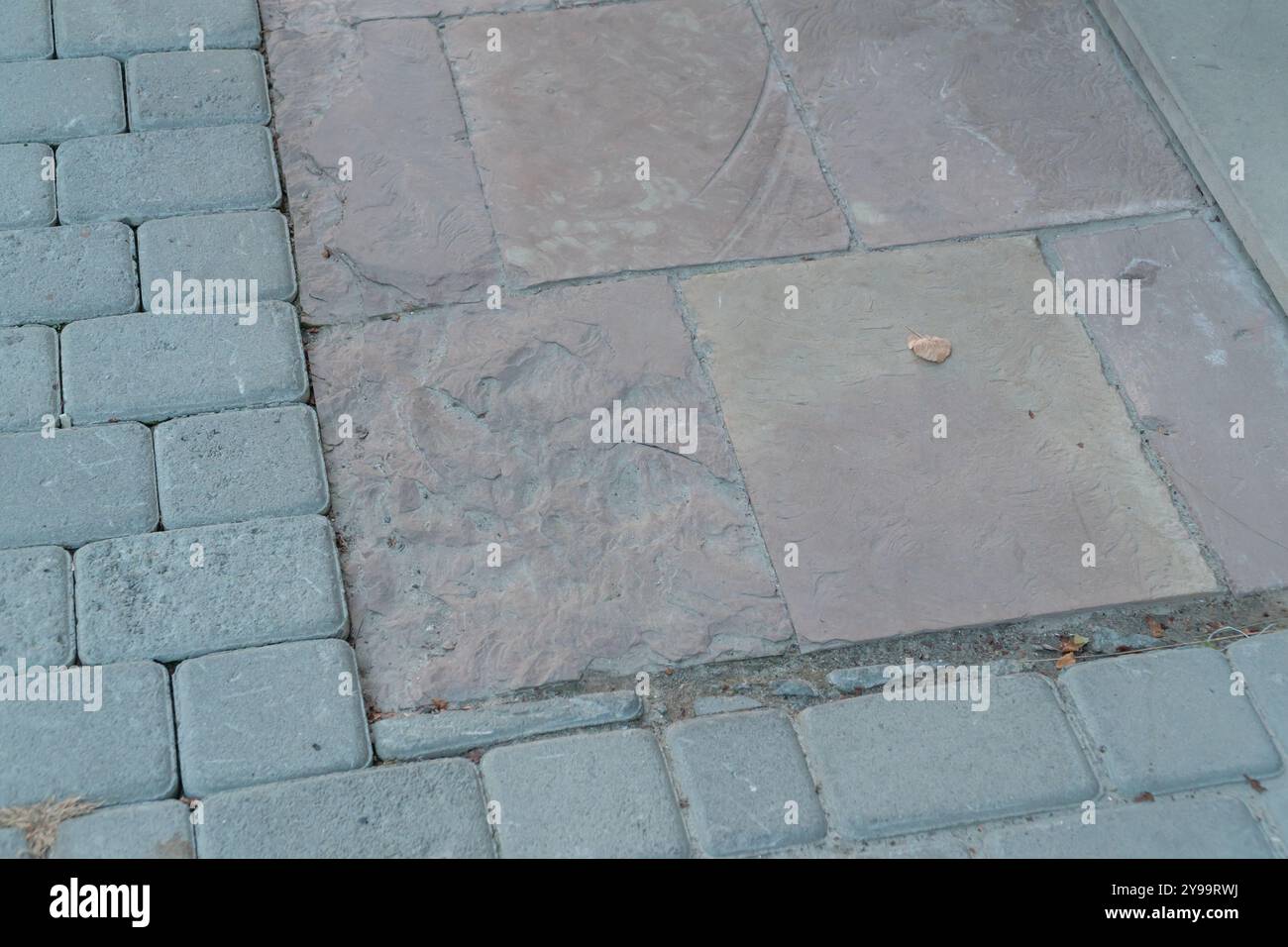 Textured Pavers and Natural Stone Pathway with Subtle Color Variations ...