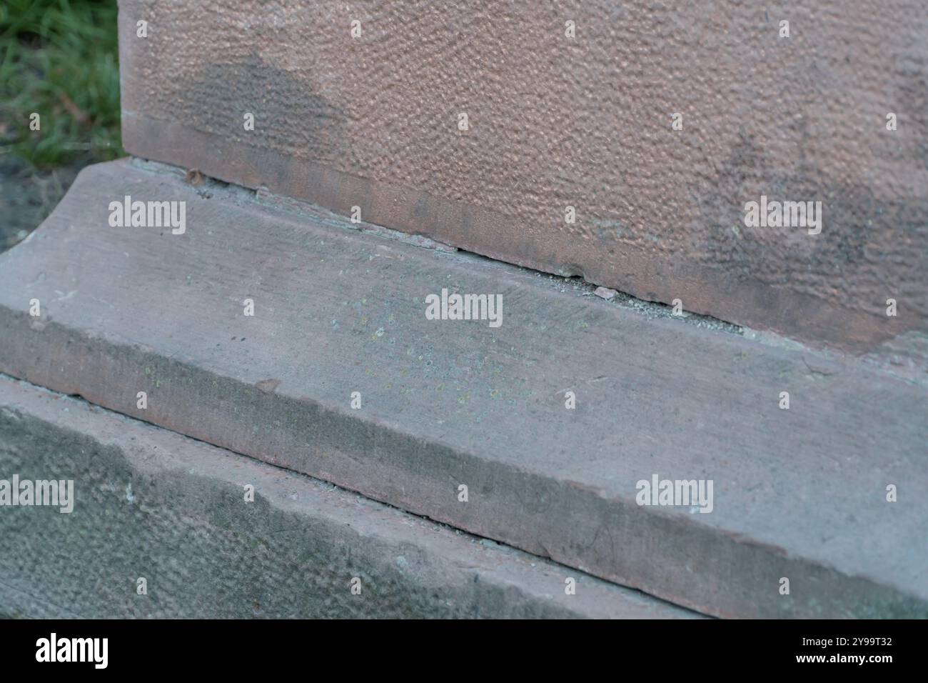 Detailed Texture and Weathering of a Historic Stone Base Stock Photo ...