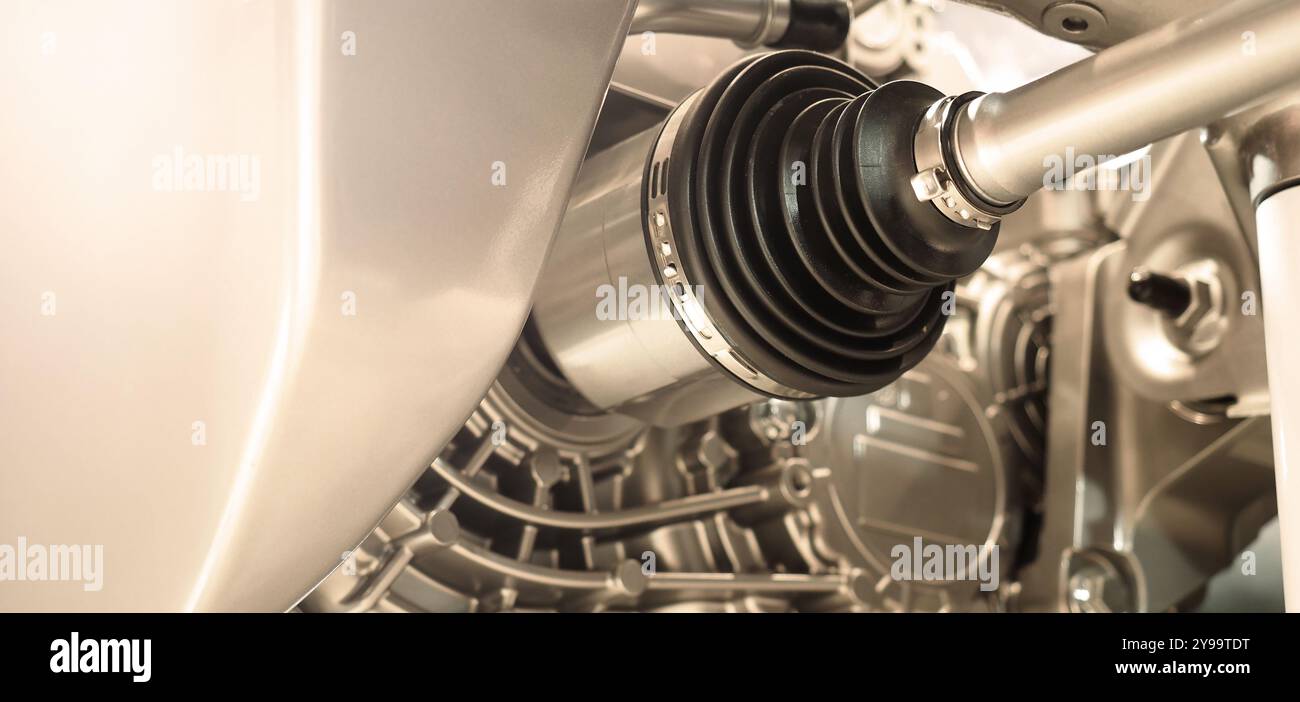 Car suspension and drive shaft. Structure of EV car spare parts. Such ...