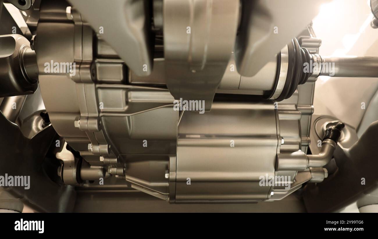 Car suspension and drive shaft. Structure of EV car spare parts. Such ...