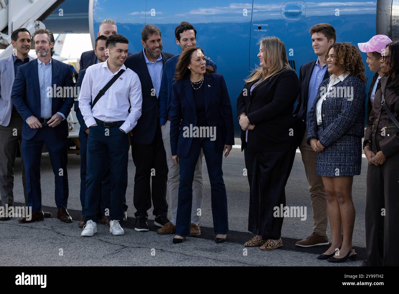 Democratic presidential nominee Vice President Kamala Harris takes ...