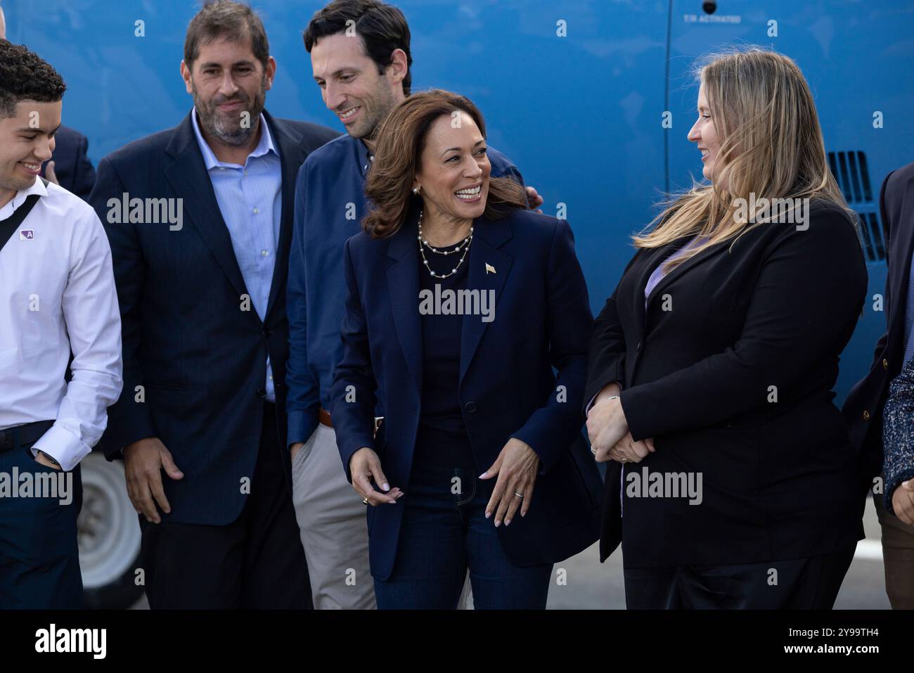 Democratic presidential nominee Vice President Kamala Harris takes ...