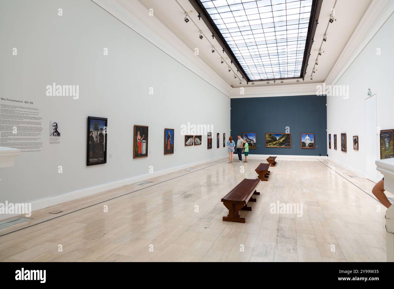 Tbilisi, Georgia - 17 AUG, 2024: Artworks by Niko Pirosmani exhibited ...