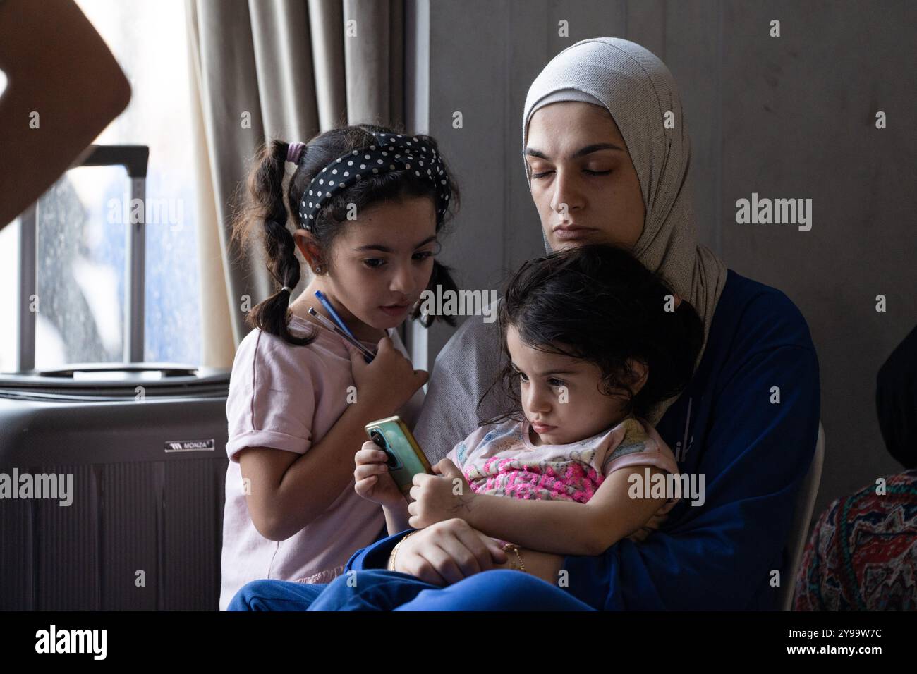 Beirut, Beirut, Lebanon. 9th Oct, 2024. Turkish citizens wait for ...