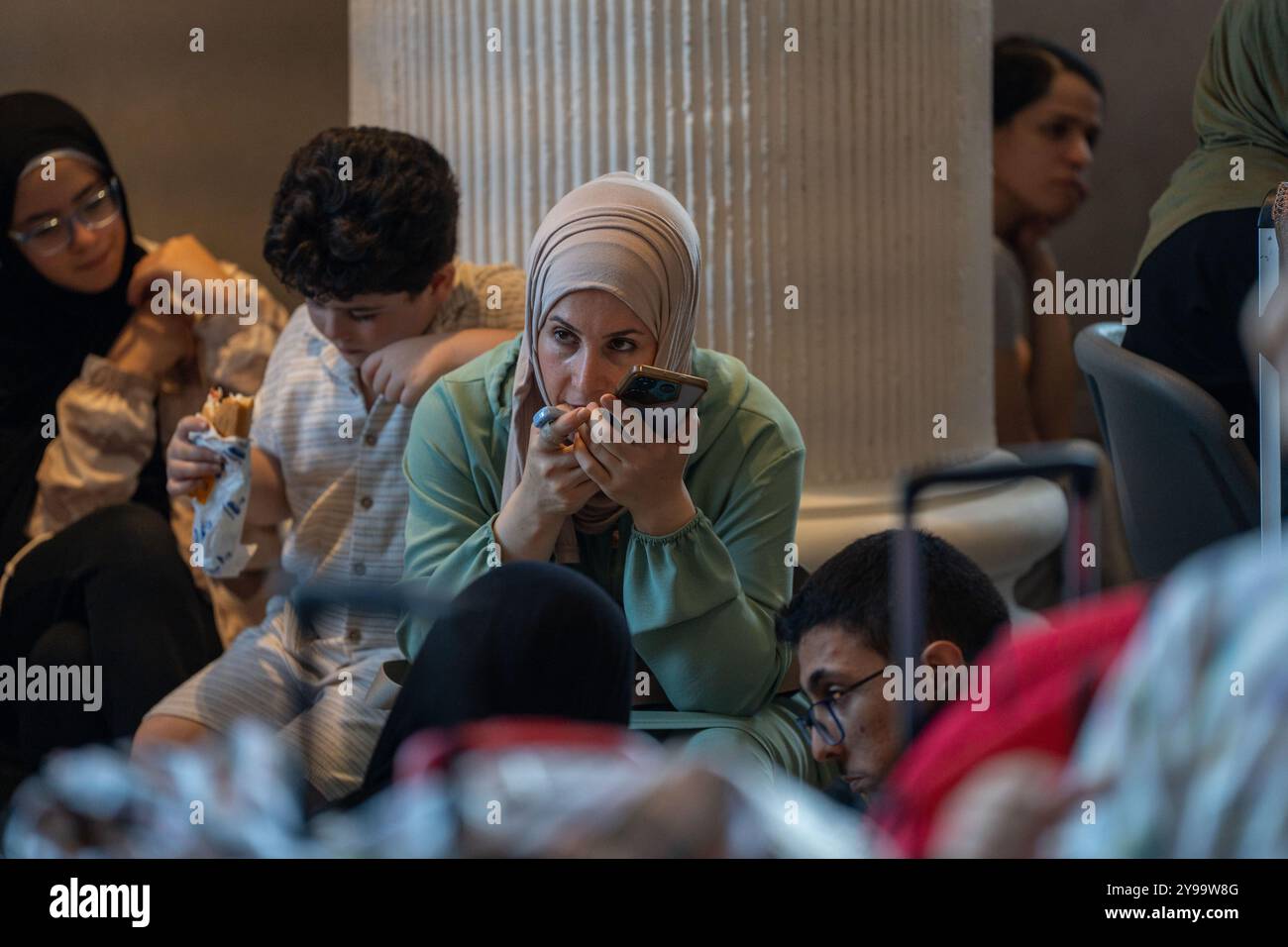 Beirut, Beirut, Lebanon. 9th Oct, 2024. Turkish citizens wait for ...