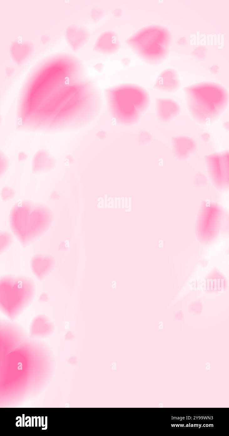 Heart trail stories template. Rose petals heart isolated on pink ...