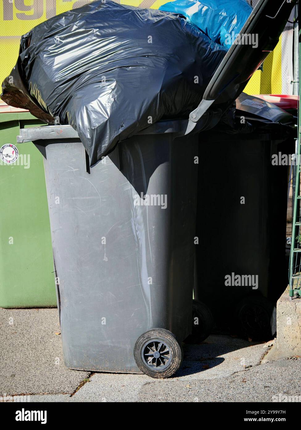 garbage and waste in public space, environmental protection and garbage ...