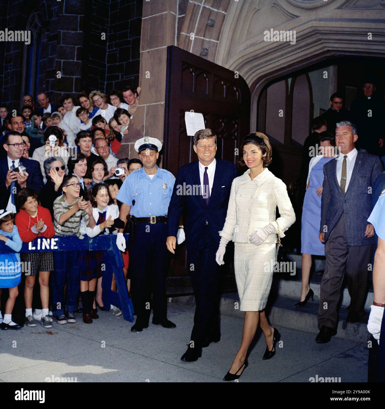 U.S. President John F. Kennedy and First Lady Jacqueline Kennedy ...