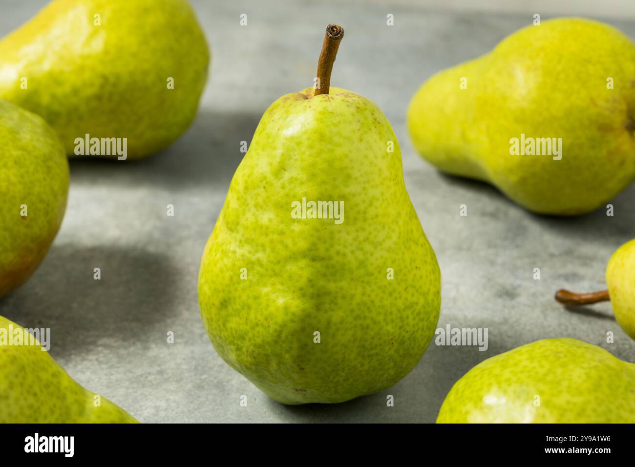 Raw Organic Green Bartlett Pears in a Bunch Stock Photo - Alamy