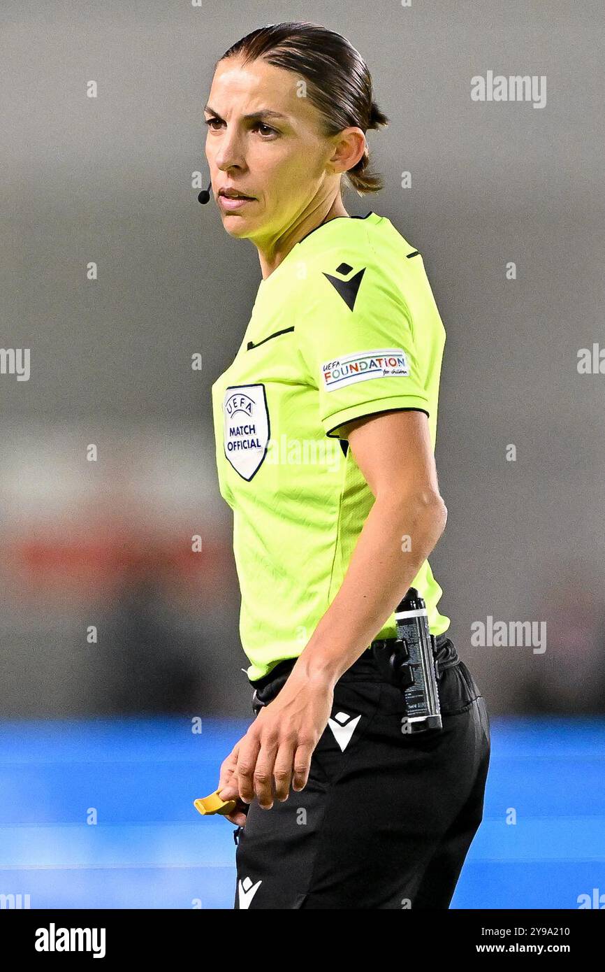 Referee Stephanie Frappart looks on during the UEFA Women's Champions ...