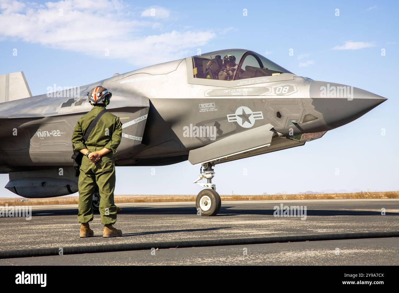 U.S. Marine Corps Cpl. Alonso Enriquez, a Nampa, Idaho native and F-35 ...