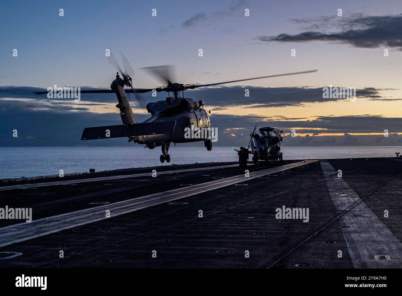 PACIFIC OCEAN (Oct. 6, 2024) A MH-60S Sea Hawk, attached to the ...