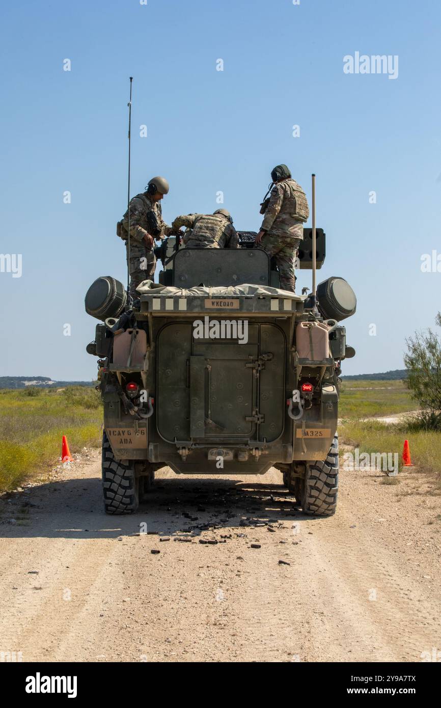 A U.S. Army Stryker gunnery crew assigned to Alpha Battery, 6th ...