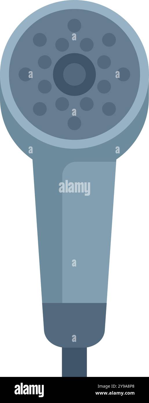 Modern shower head is providing a relaxing water stream, perfect for a ...