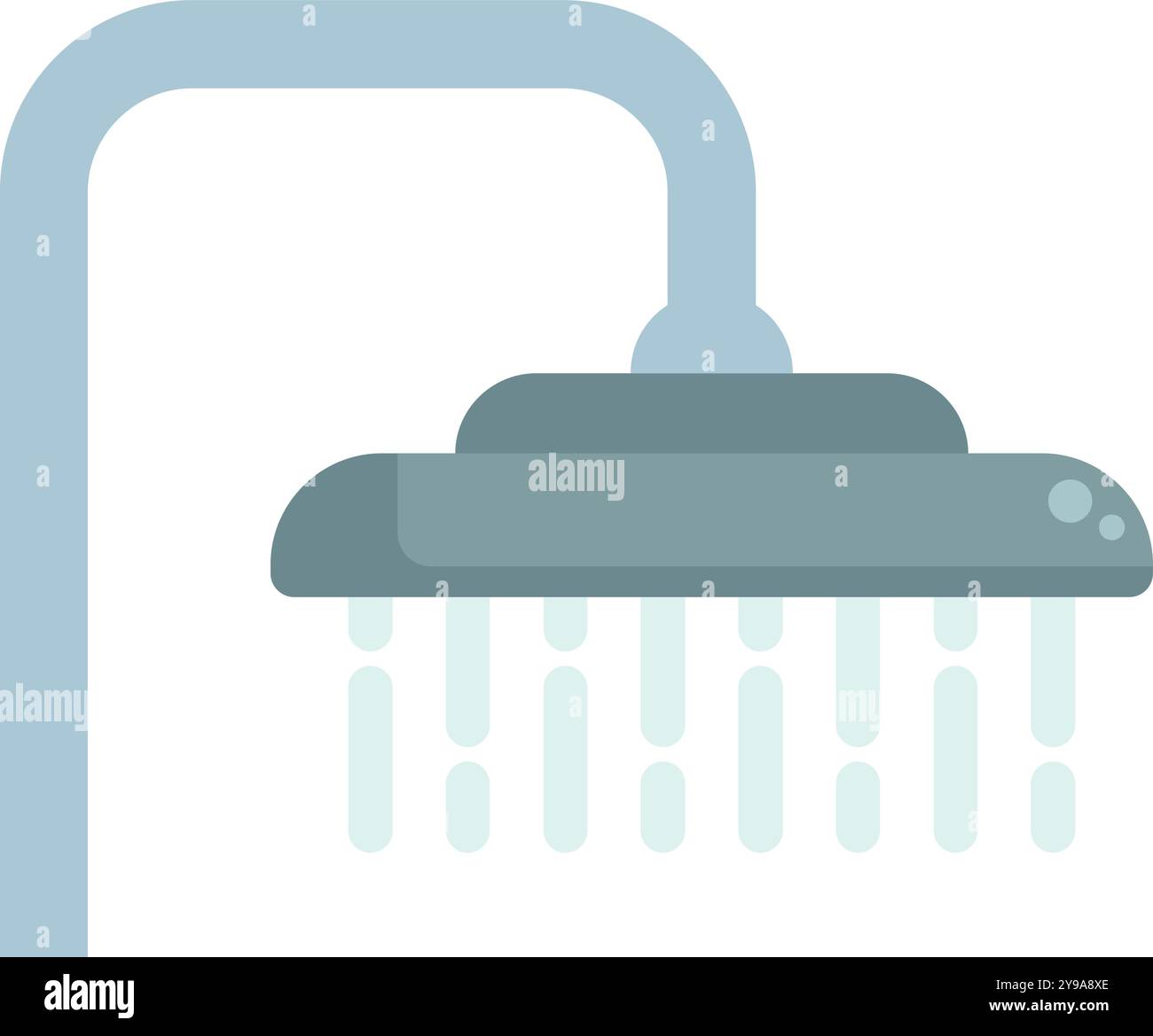 Shower head pouring water, bathroom sanitary ware icon Stock Vector ...
