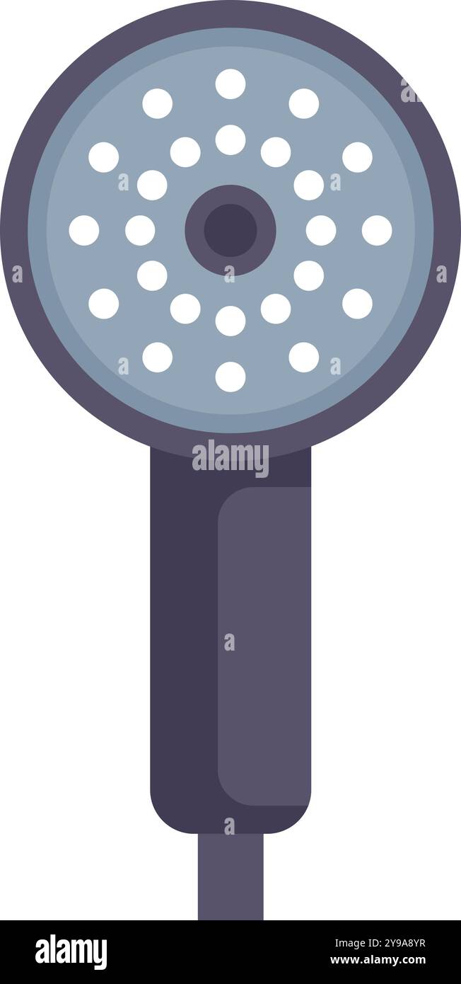 Simple icon of a shower head with multiple nozzles for a comfortable ...