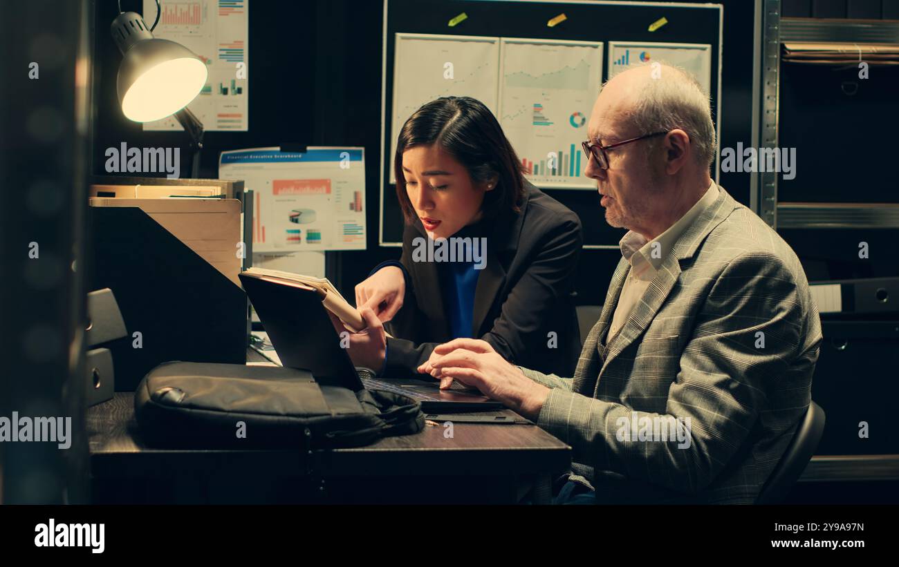 Detectives reenacting crime scenes based on archival evidence and ...