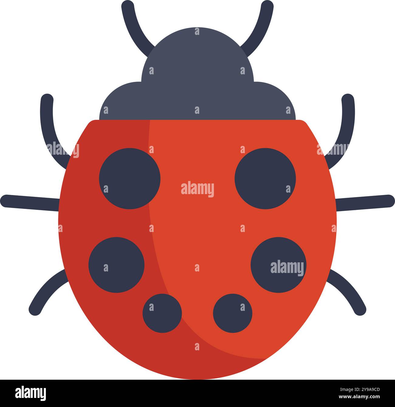 Red ladybug is spreading its wings to fly Stock Vector Image & Art - Alamy