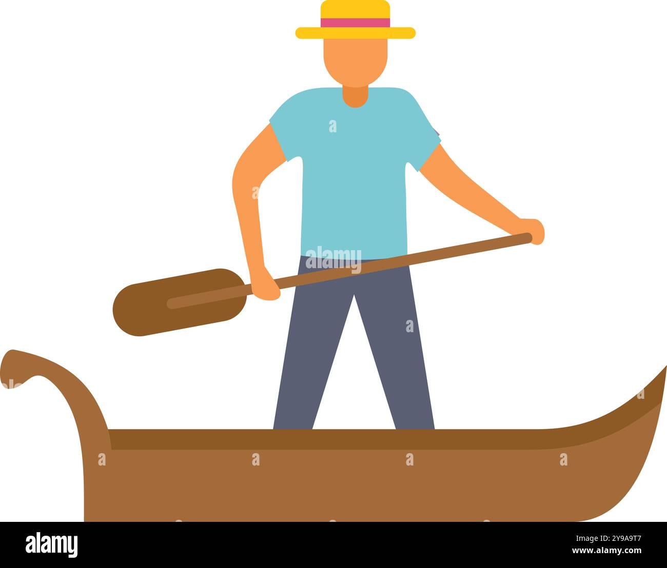 Venice italy gondola people Stock Vector Images - Alamy