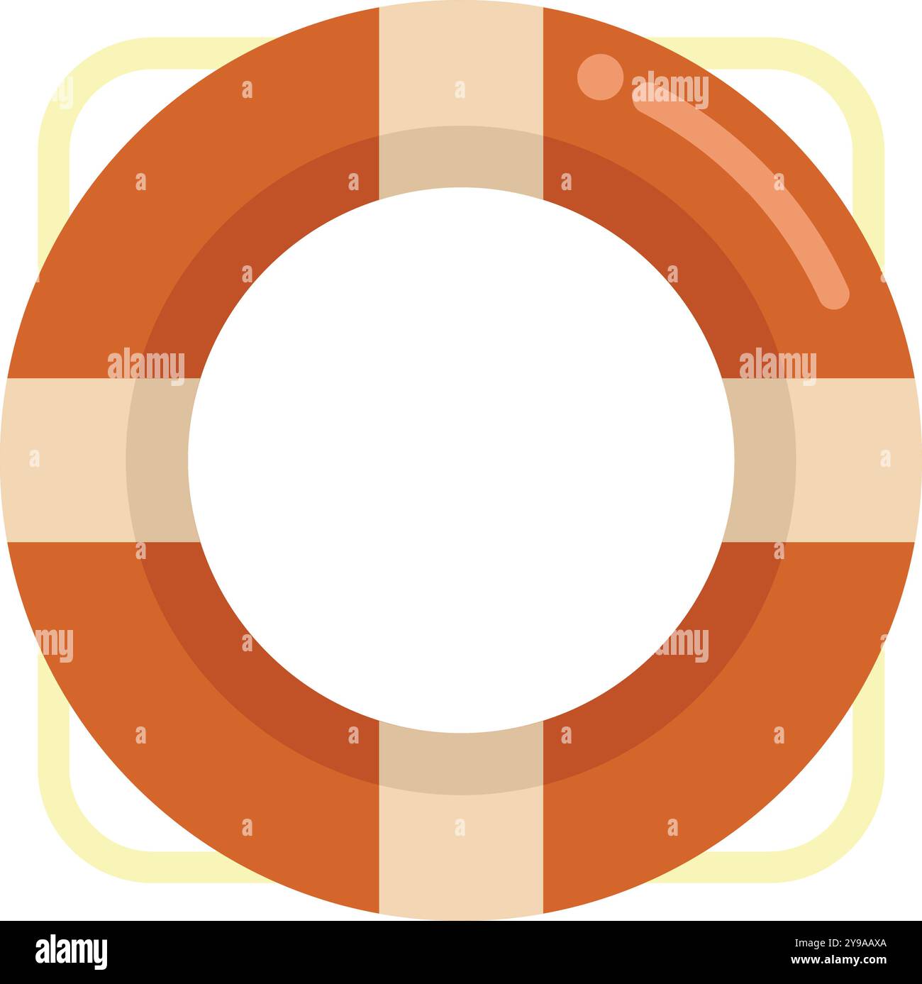Lifebuoy floating on water, a symbol of safety and rescue in times of ...