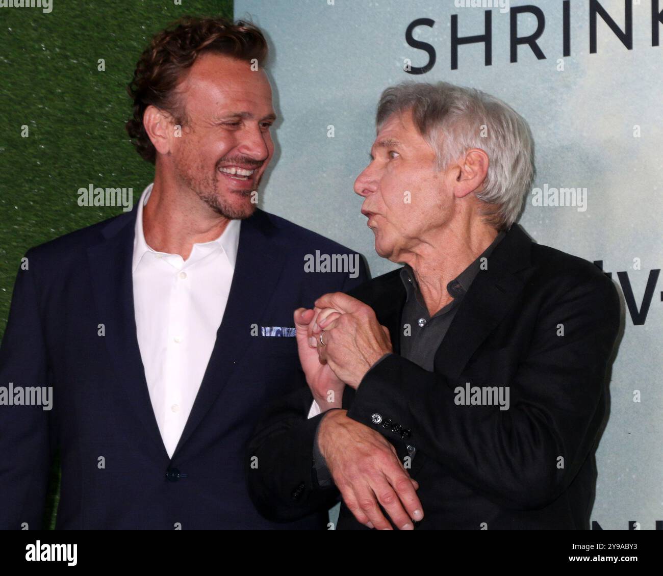 LOS ANGELES - OCT 8: Jason Segel, Harrison Ford at the Shrinking Season ...