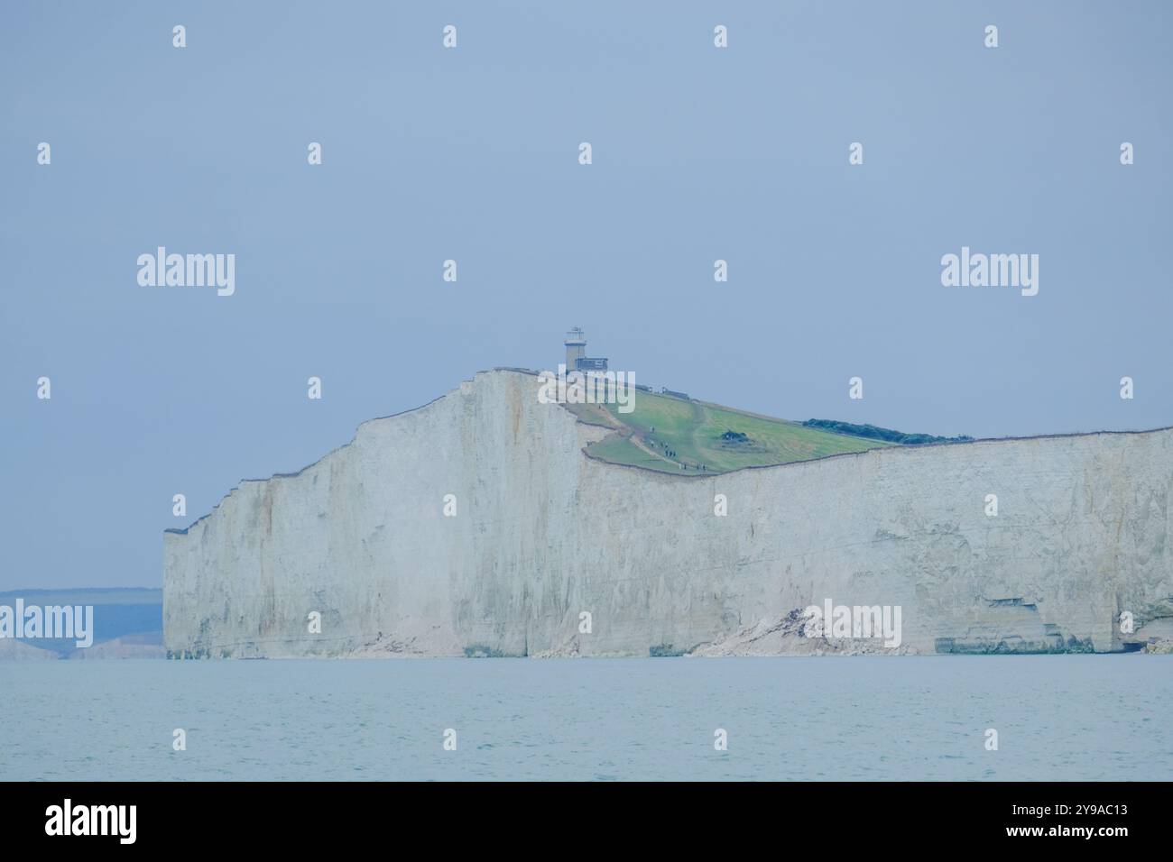 South Downs, UK - 7 Sept 2024 - The White Cliffs of Beachy Head in ...