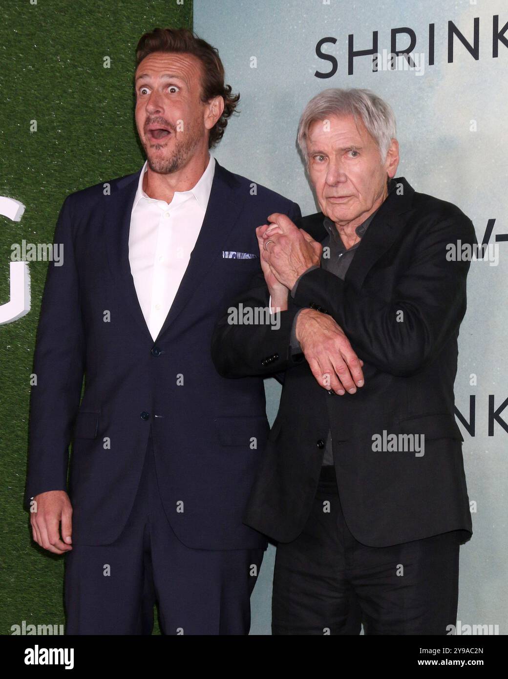 LOS ANGELES - OCT 8: Jason Segel, Harrison Ford at the Shrinking Season ...