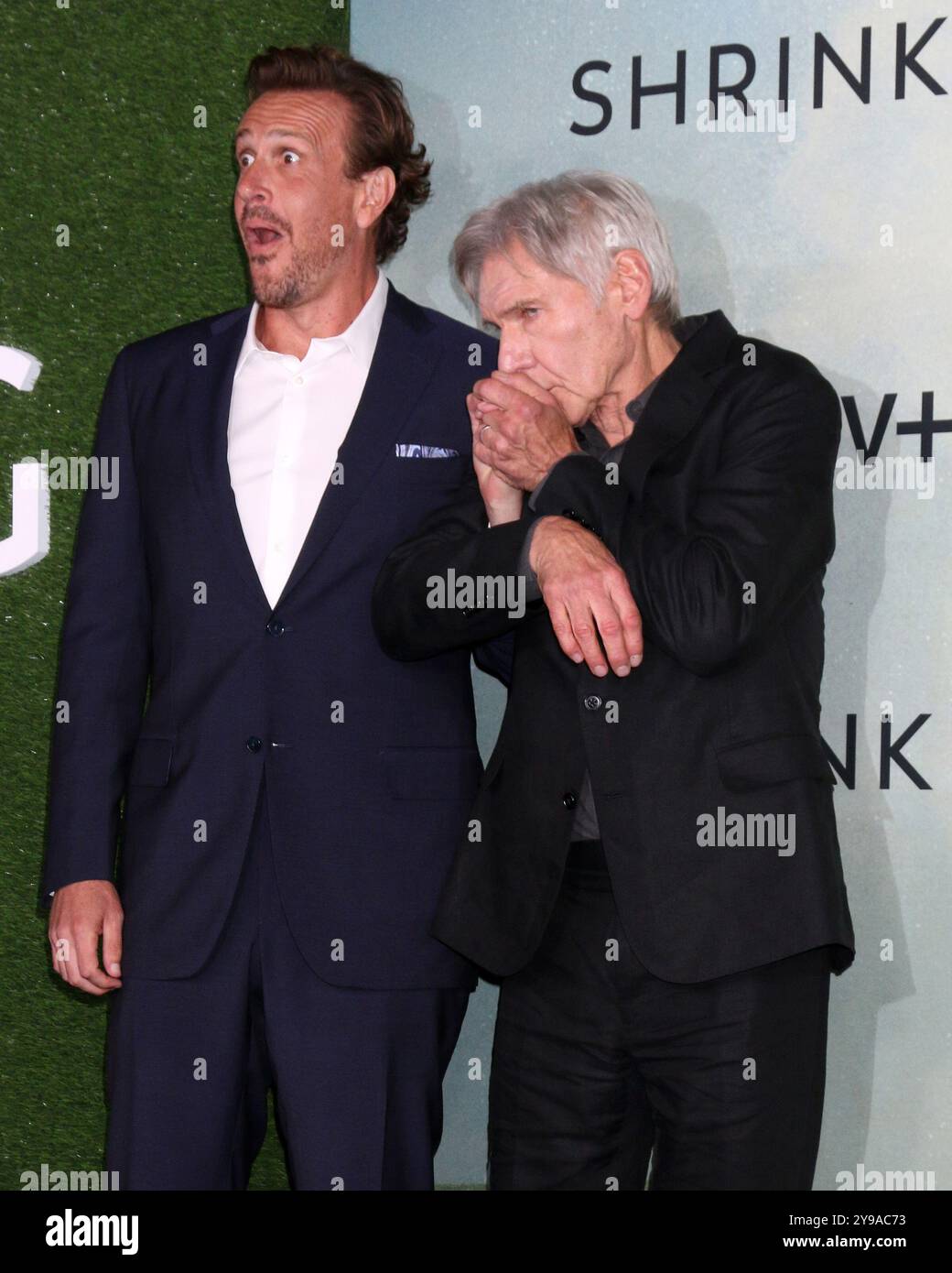LOS ANGELES - OCT 8: Jason Segel, Harrison Ford at the Shrinking Season ...