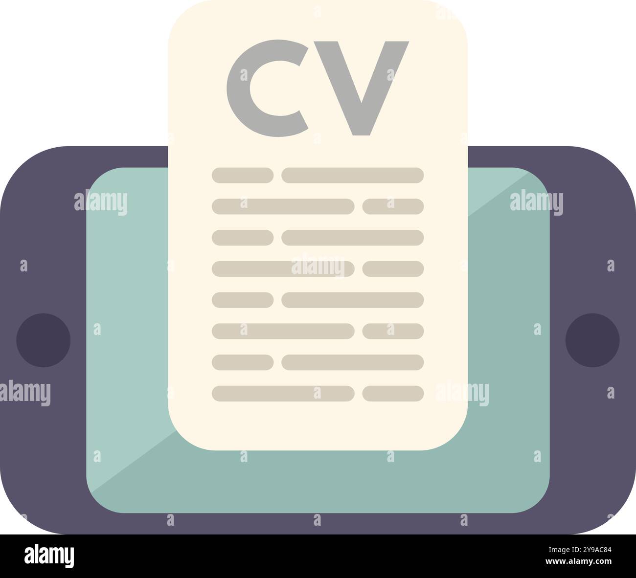 Smartphone is displaying a cv, suggesting the use of technology in ...