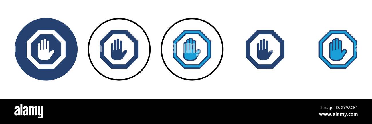 Stop icon vector. stop road sign. hand stop icon vector Stock Vector ...